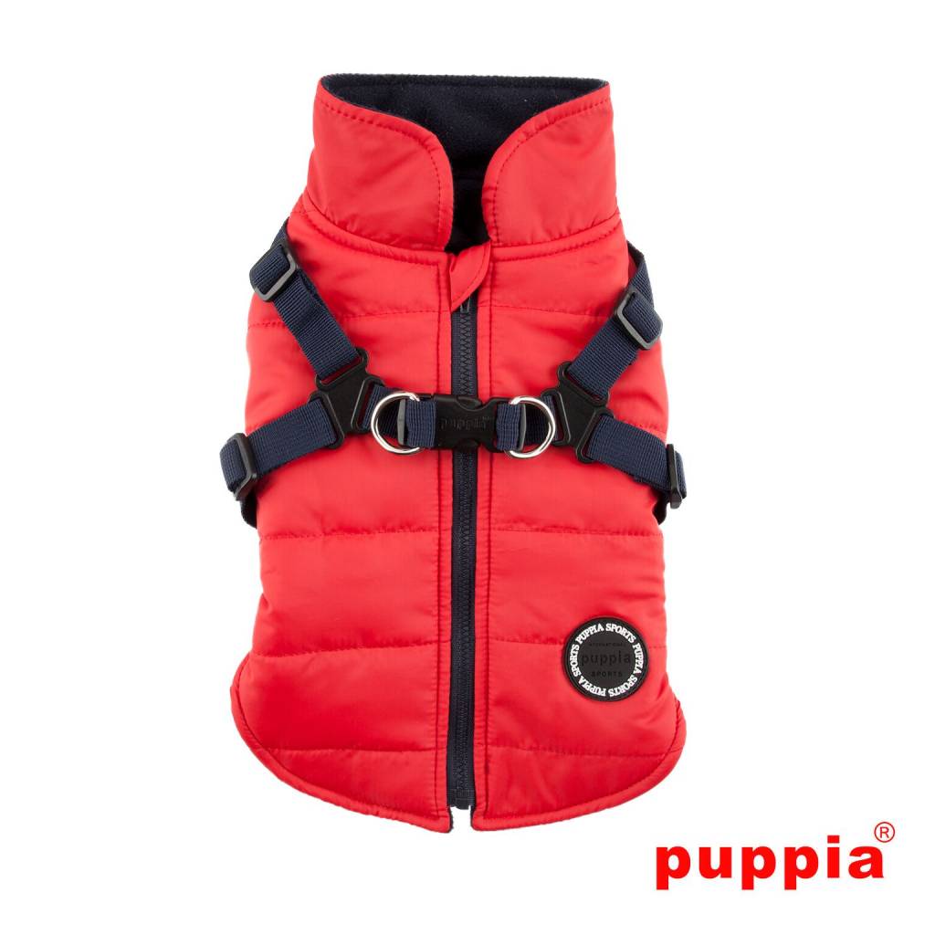 Puppia Mountaineer Jacket Harness Red - Shop Hondenkleding > hondenjas ...